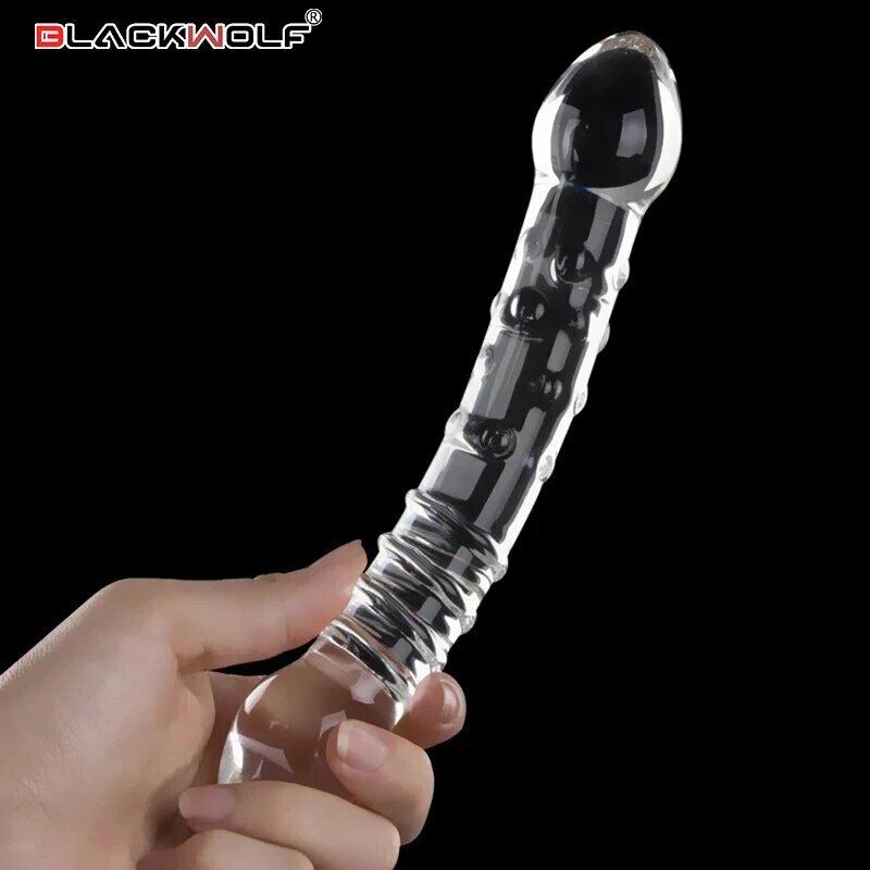 Стеклянный фаллоимитатор, искусственный большой пенис, член, кристалл, анальная задница, анальная пробка, массаж простаты, мастурбация, секс-игрушка для взрослых женщин, мастурбатор