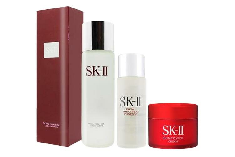SK-II Очищающий лосьон-тоник, Сыворотка-лосьон, Омолаживающий и осветляющий набор для ухода за кожей, Красный флакон крема для лица, Унисекс, 5735159