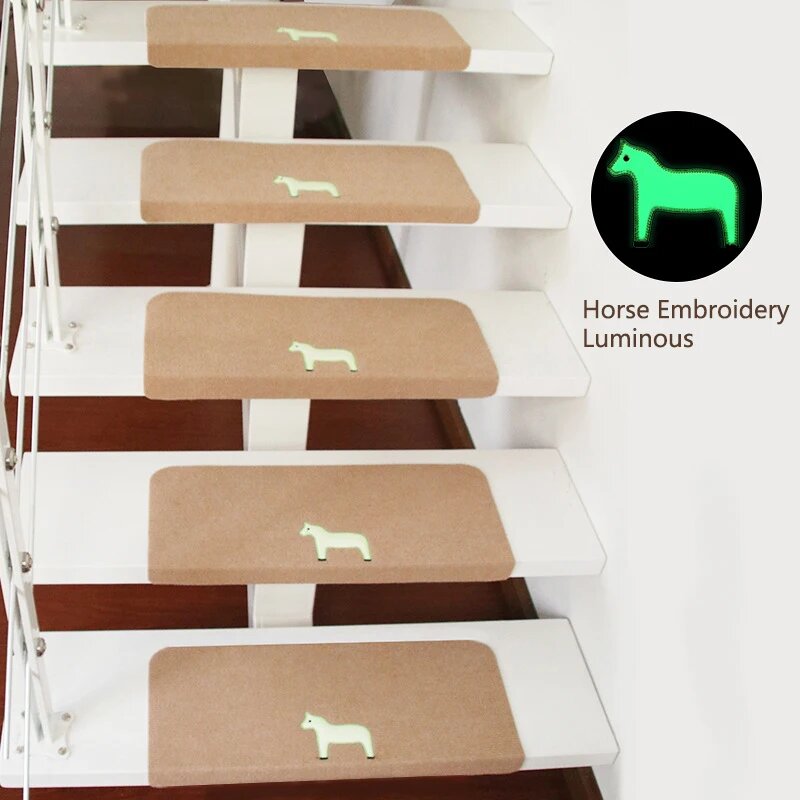 Напольные коврики для лестницы Molrain 5/10 шт. 1PC(70x22x4.5cm), beige style8