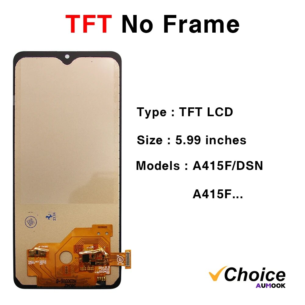 A41 Super AMOLED для Samsung A415F ЖК-дисплей с цифровым преобразователем сенсорного TFT No Frame