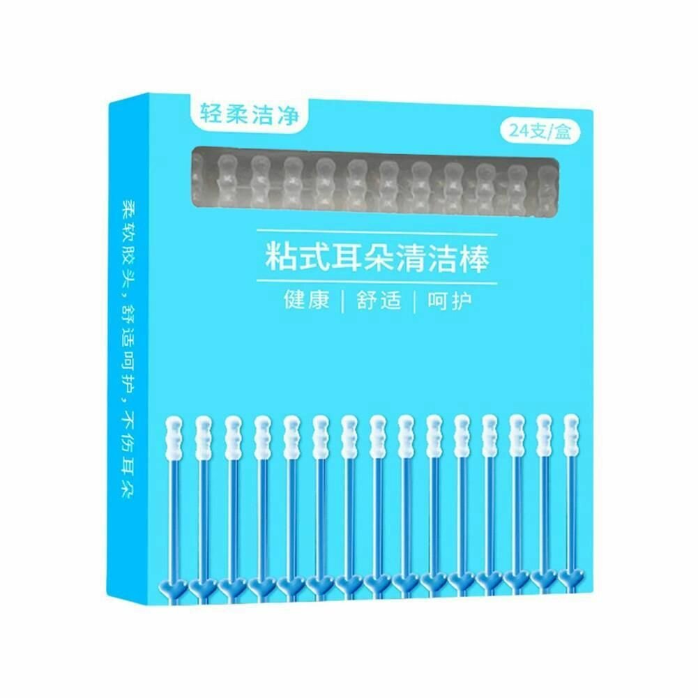 24 шт Палочка для чистки ушей, Многоразовое средство для чистки ушей.