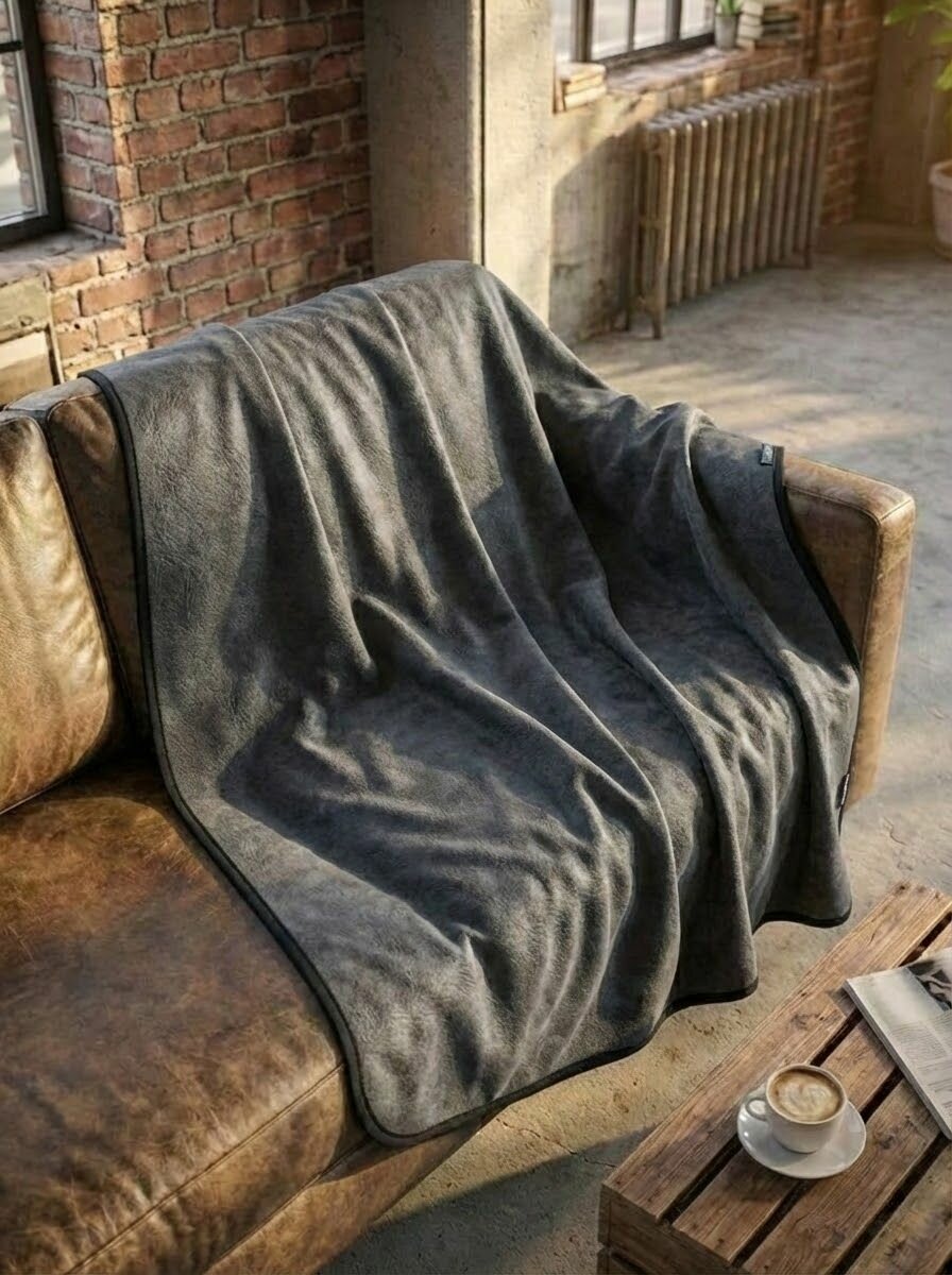 Плед защитный, антивандальный, покрывало из мебельной замши, размер 180*200