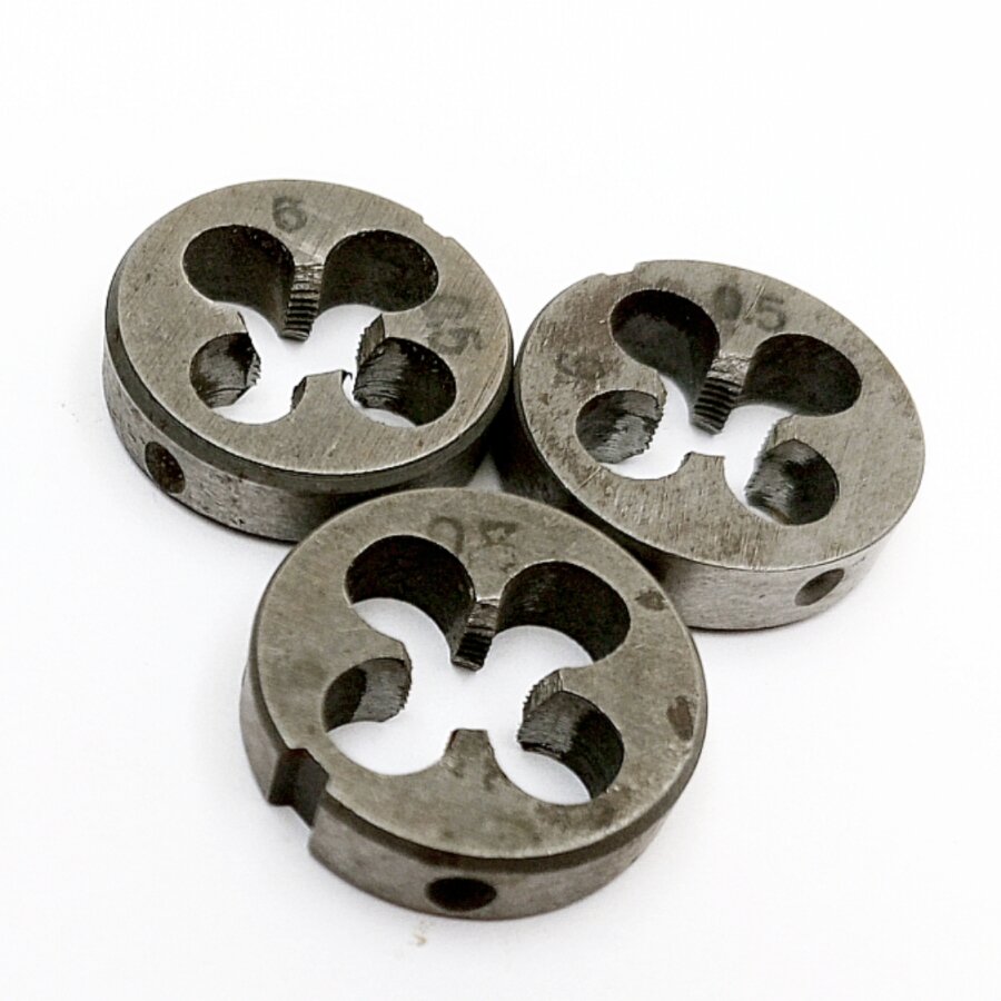 Плашка 2650-1593 М6,0х0,5 9ХС (D20мм, L5мм) ГОСТ 9740-71 (компл-т из 3шт)