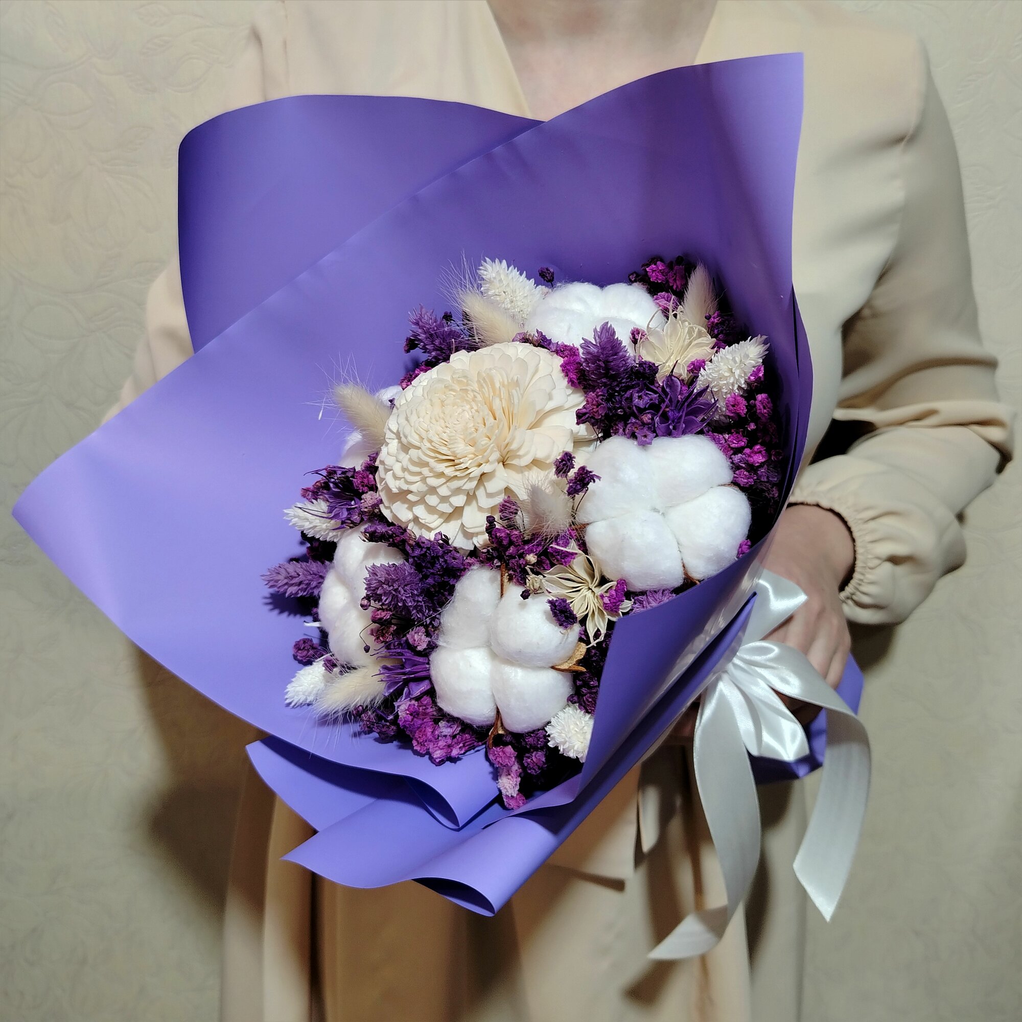 Букет из сухоцветов Floral Accord, стабилизированные цветы, 32x19 см