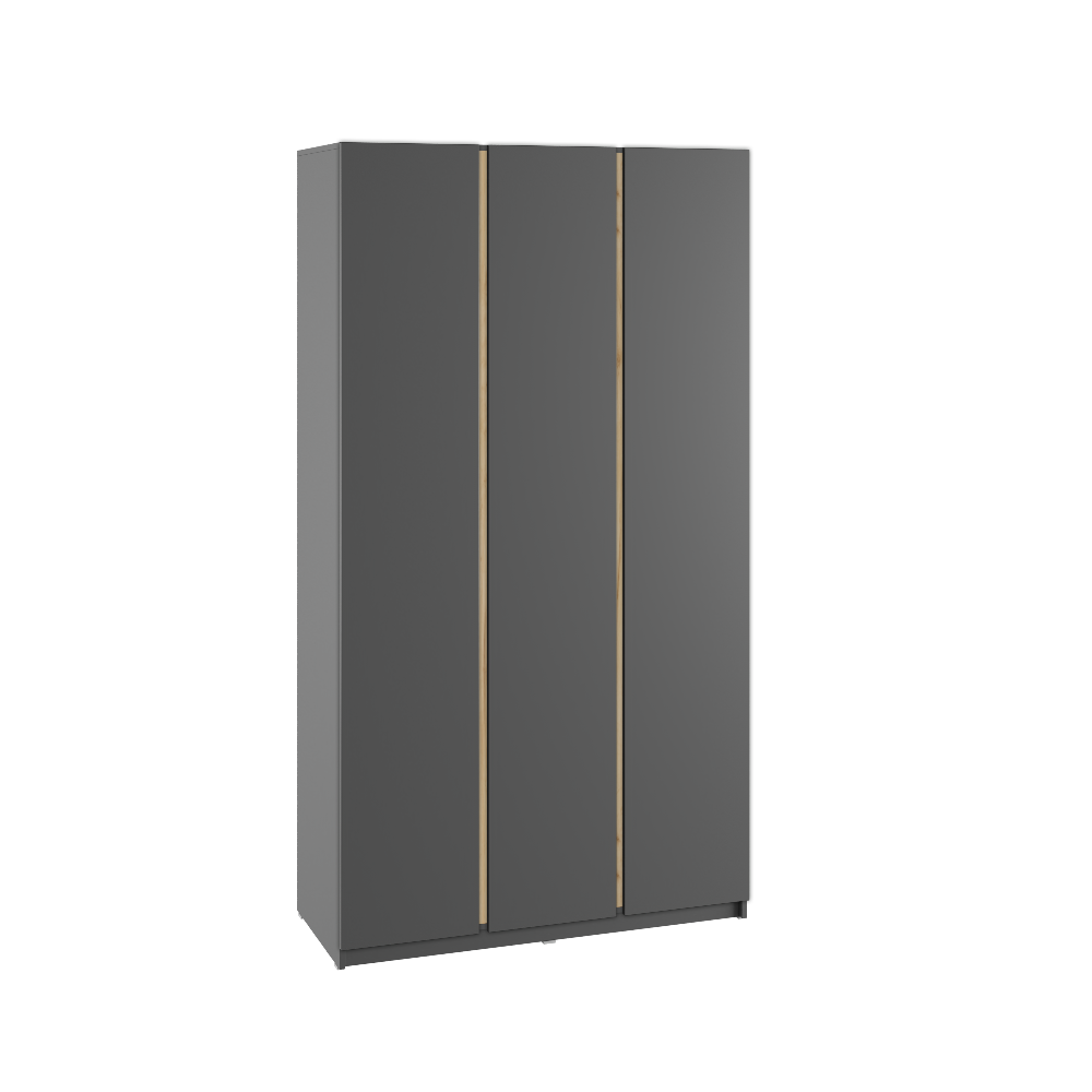 Шкаф трехстворчатый для одежды "Фаворит", 120 см, серый