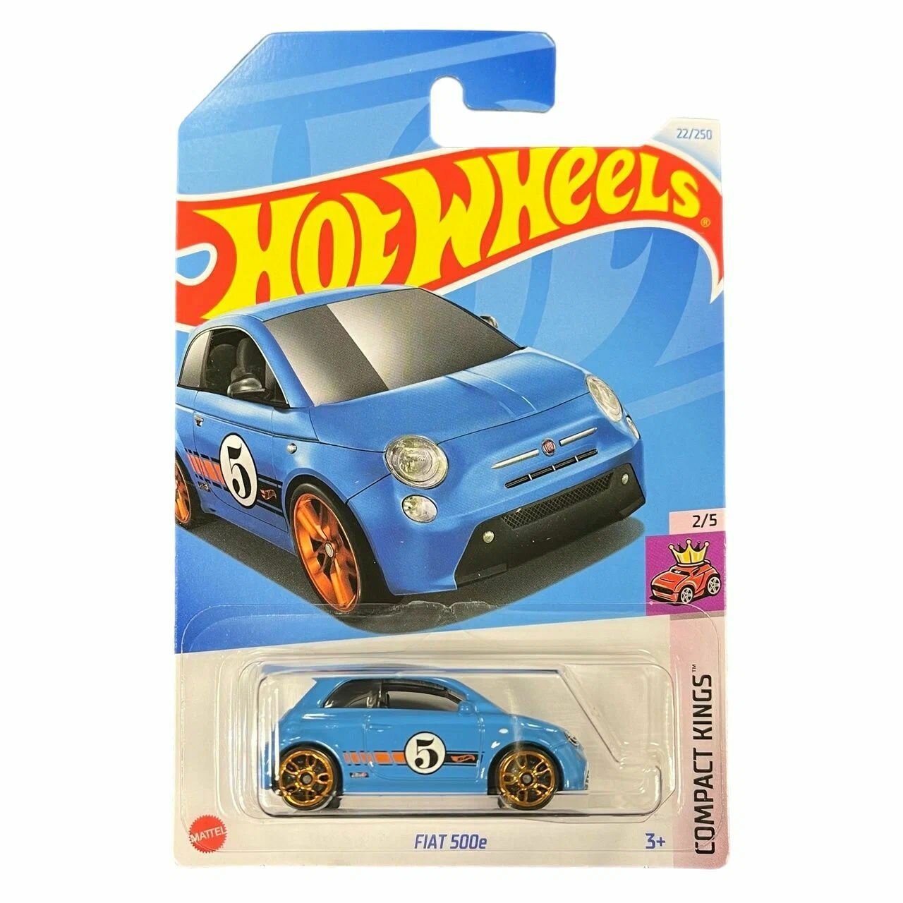 Машинка базовая Hot Wheels Fiat 500e голубой