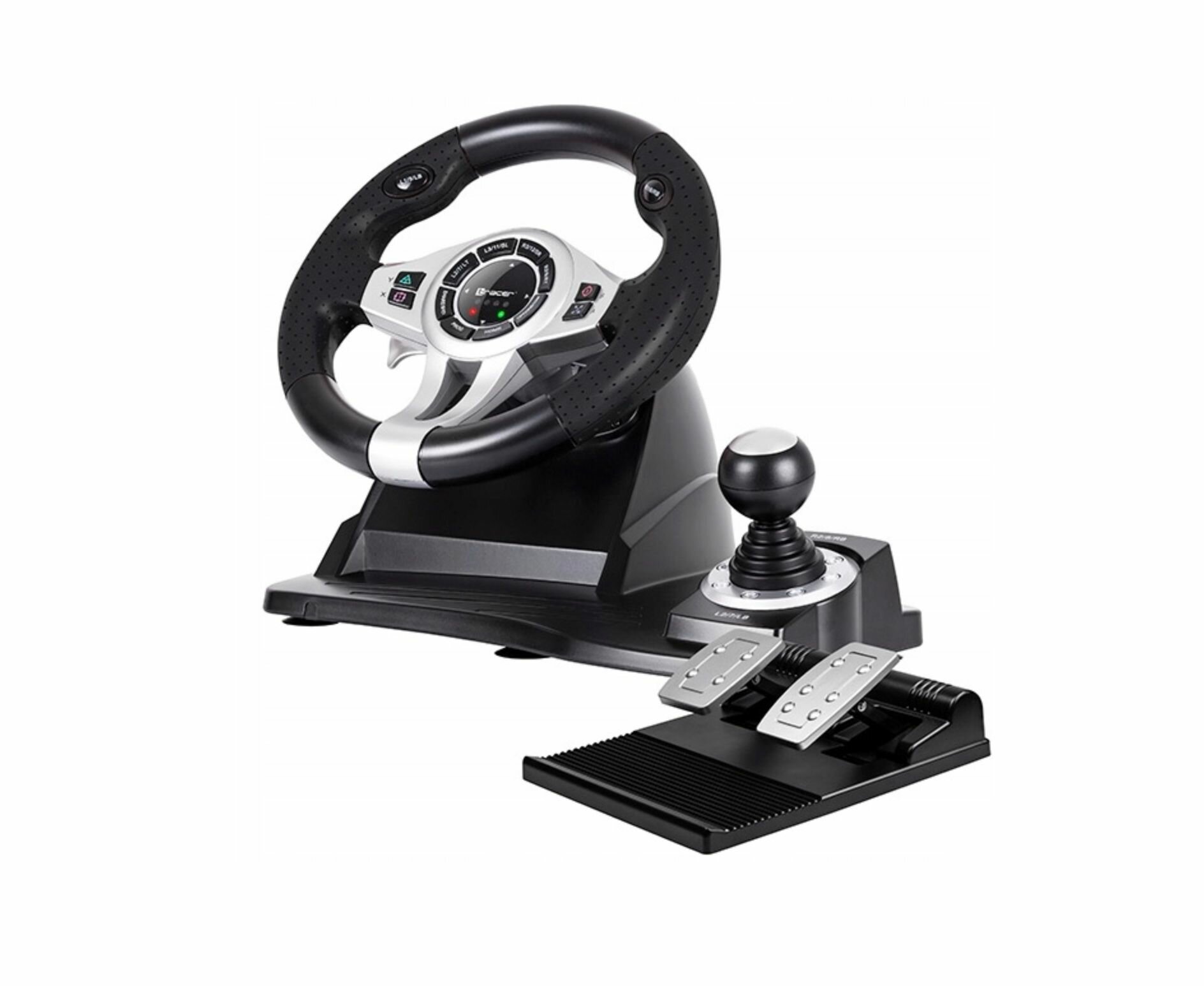 Игровой руль TRACER Roadster 4-в-1 с педалями для PS4, PC, PS3, XBOX ONE, Gears для компьютера