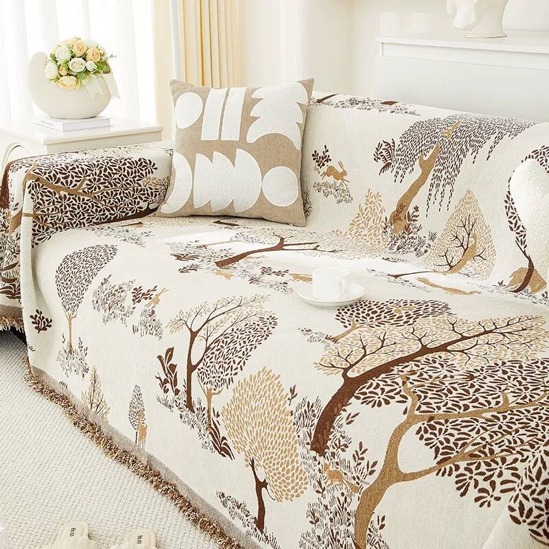 Чехол для дивана из шенилла Youzhuo, утолщенный диванный плед, чехол для дивана в стиле "инс", полностью закрывающий, подходит для всех сезонов.