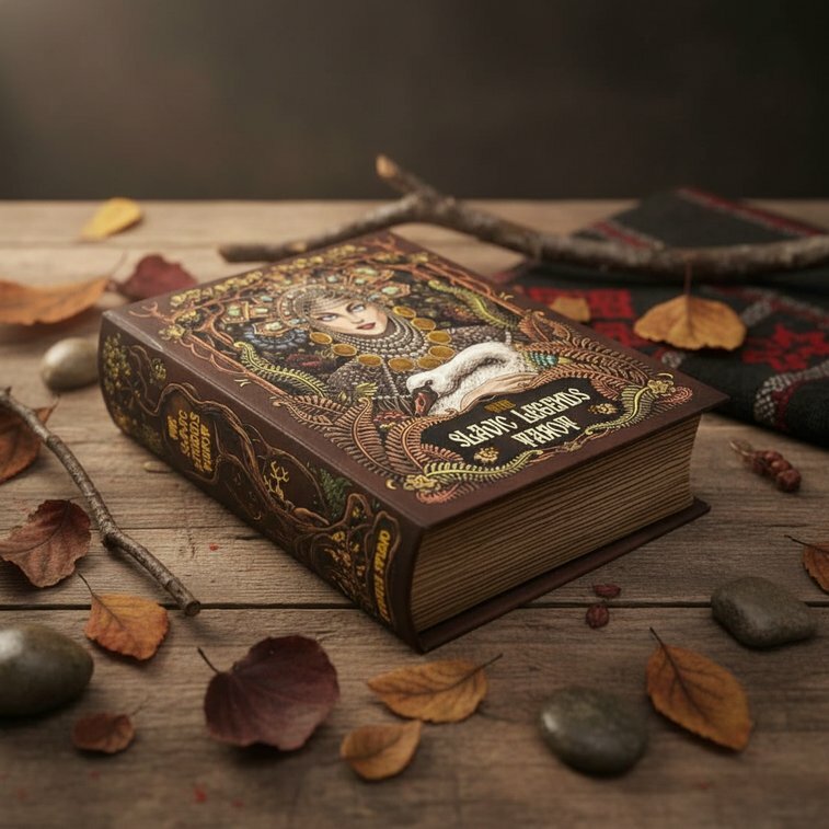 Карты Таро The Slavic Legends Tarot 12cm black, Taroteca / Славянские Легенды 12 см черный срез 63818