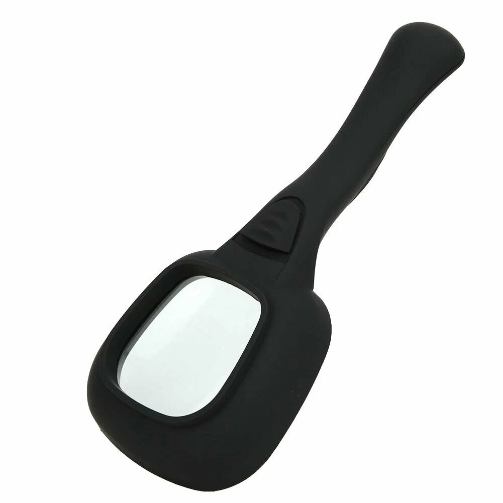 Лупа на ручке Veber 3x, 52x52, с подсветкой, 3х, оптический пластик, AG10