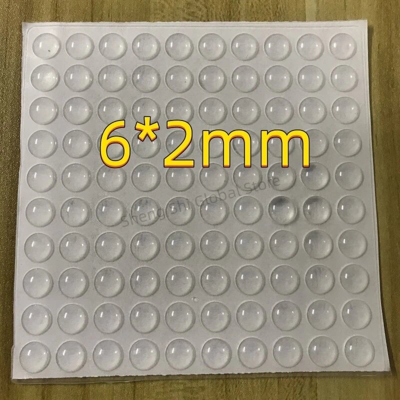 Силиконовые накладки мебельные 6x2 мм, 100 шт