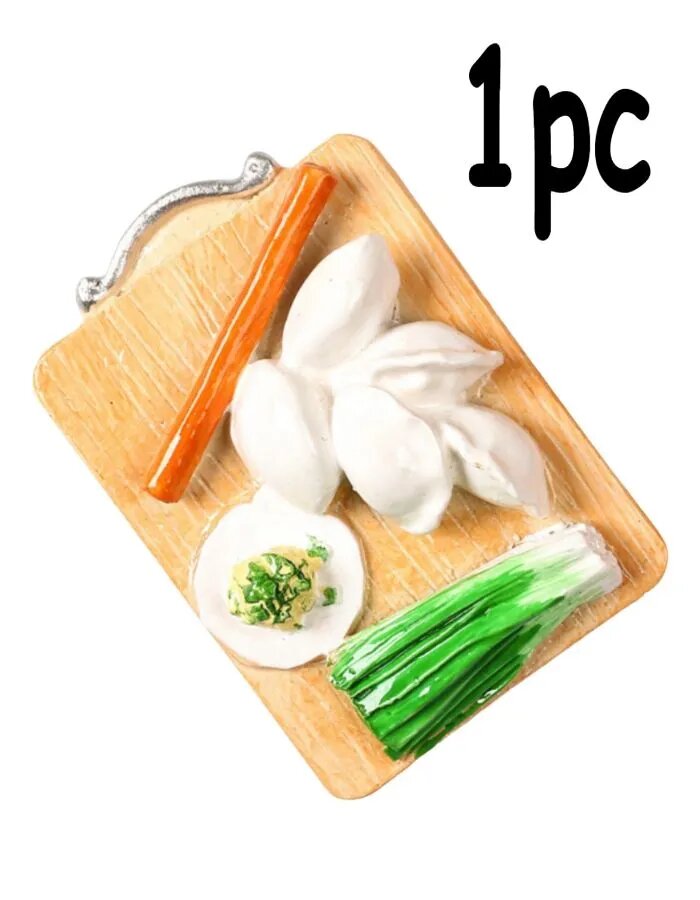 1pc пельмены и овощные доски магнит, подходящий для украшения холодильников или доски объявлений