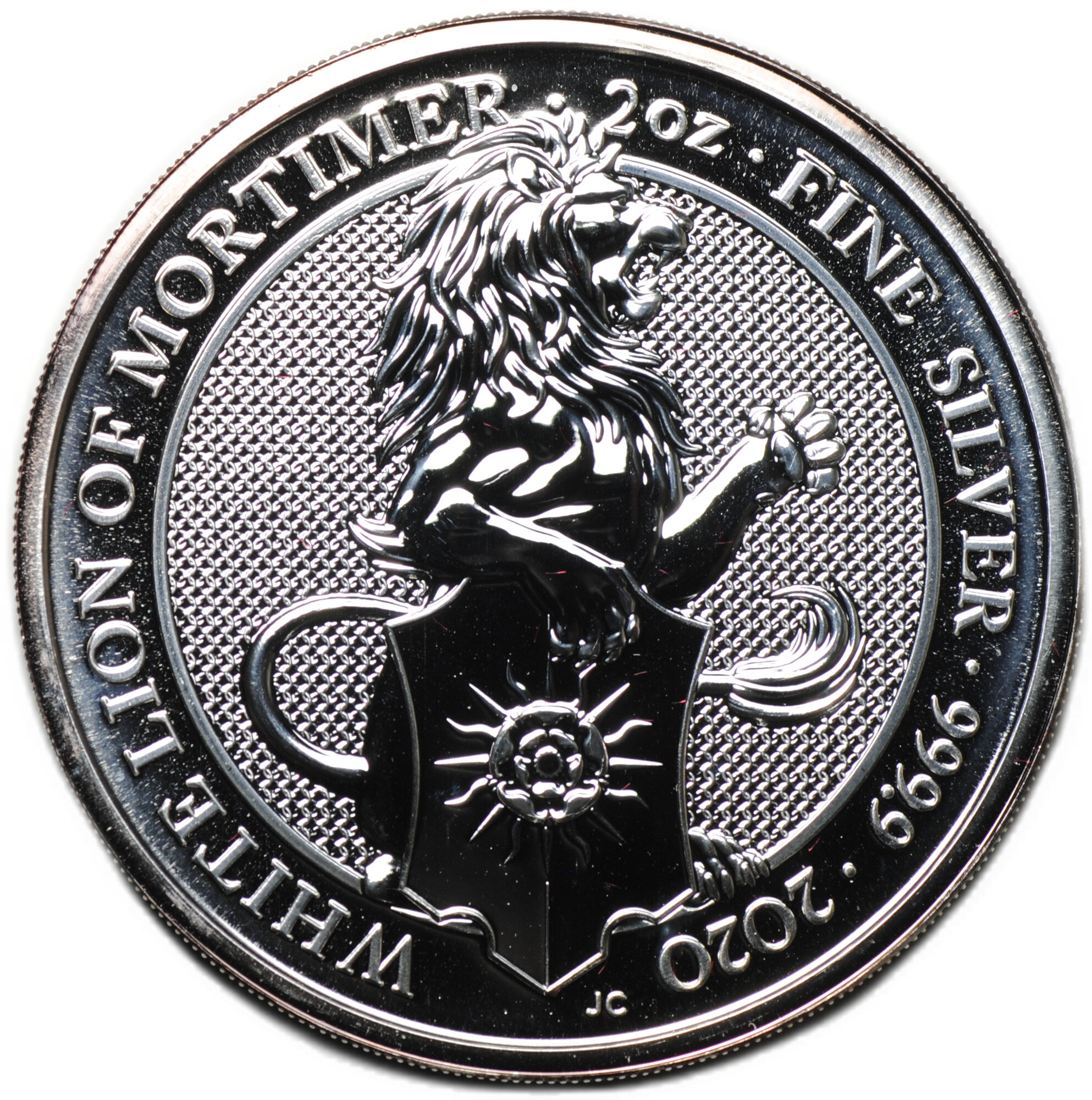 Монета 5 фунтов 2020 Звери Королевы - Белый лев Мортимера Великобритания