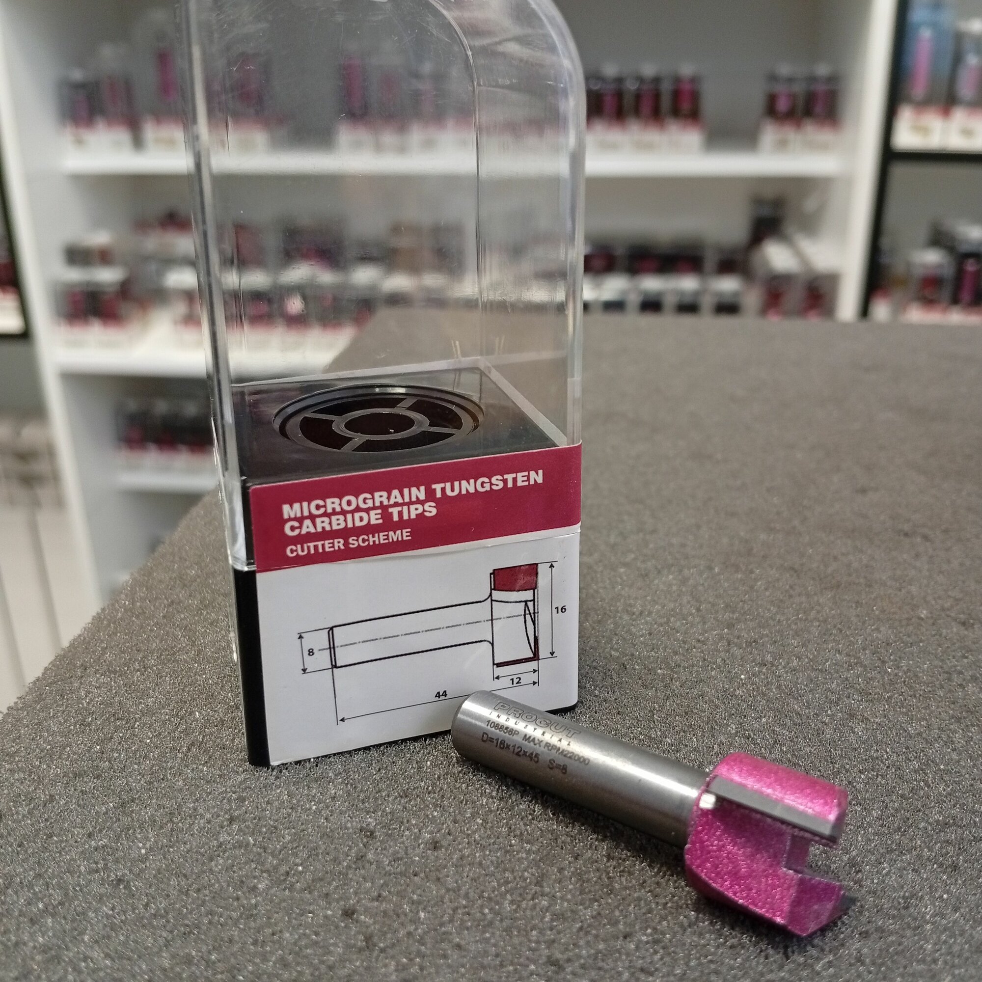 Фреза пазовая для врезания петель 16 мм (проф. серия) Z 2 D 16x12x44 S 8 PROCUT