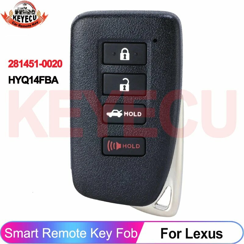 KEYECU HYQ14FBA 281451-0020 для Lexus ES300h ES350 GS350 GS450h 2013-2020 Автомобильный смарт-ключ с дистанционным управлением