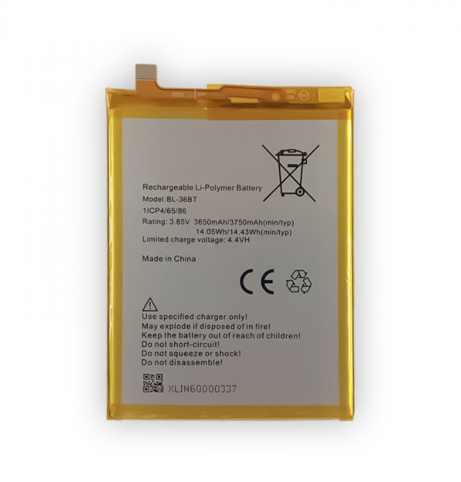 Аккумуляторная батарея MyPads BL-36BT 3650mAh для TECNO Camon 11 Pro