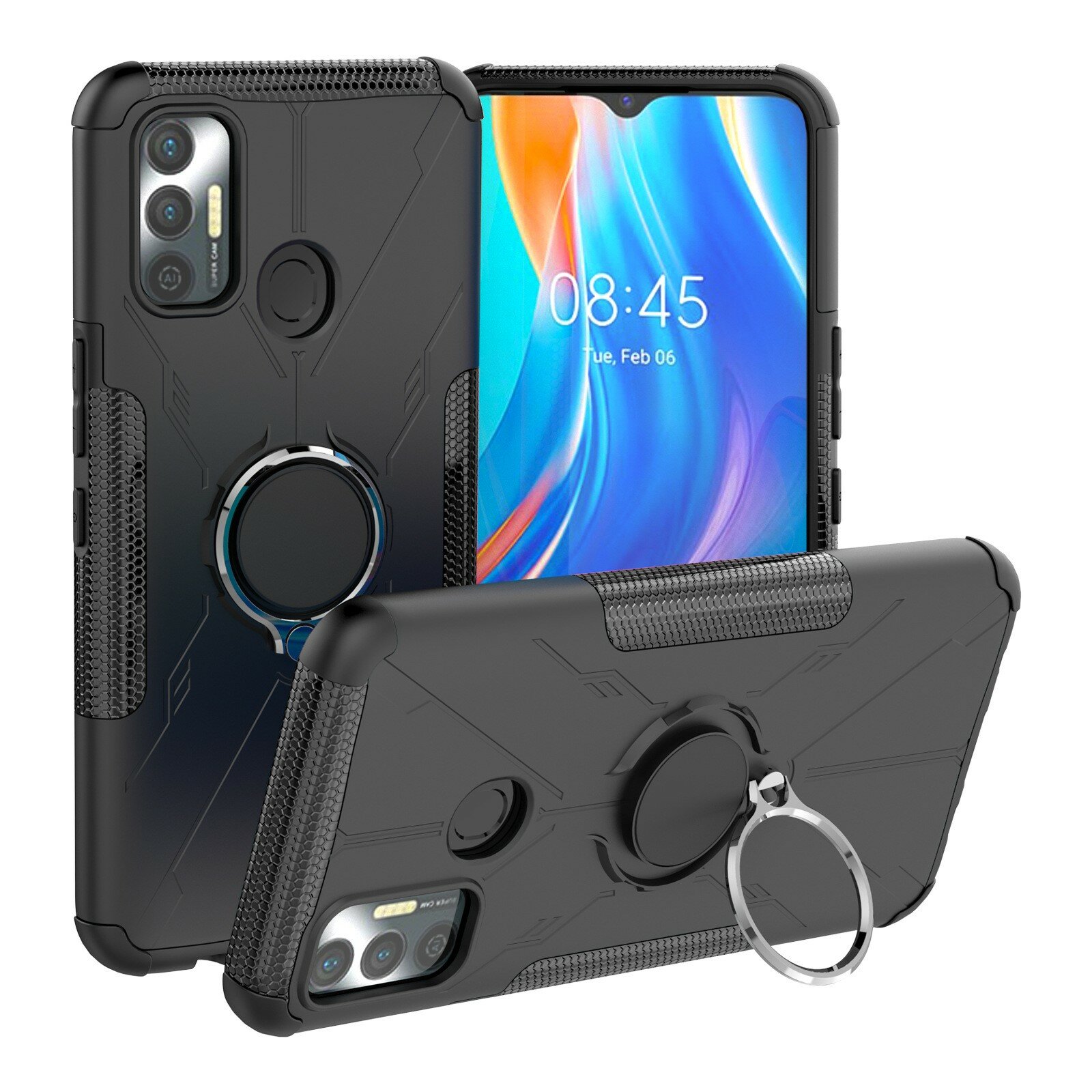 Ударопрочный чехол-бампер MyPads Heavy для Tecno Pop 5 LTE и Pop 5 Pro черный