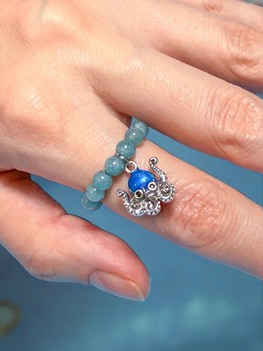 Кольцо, аквамарин