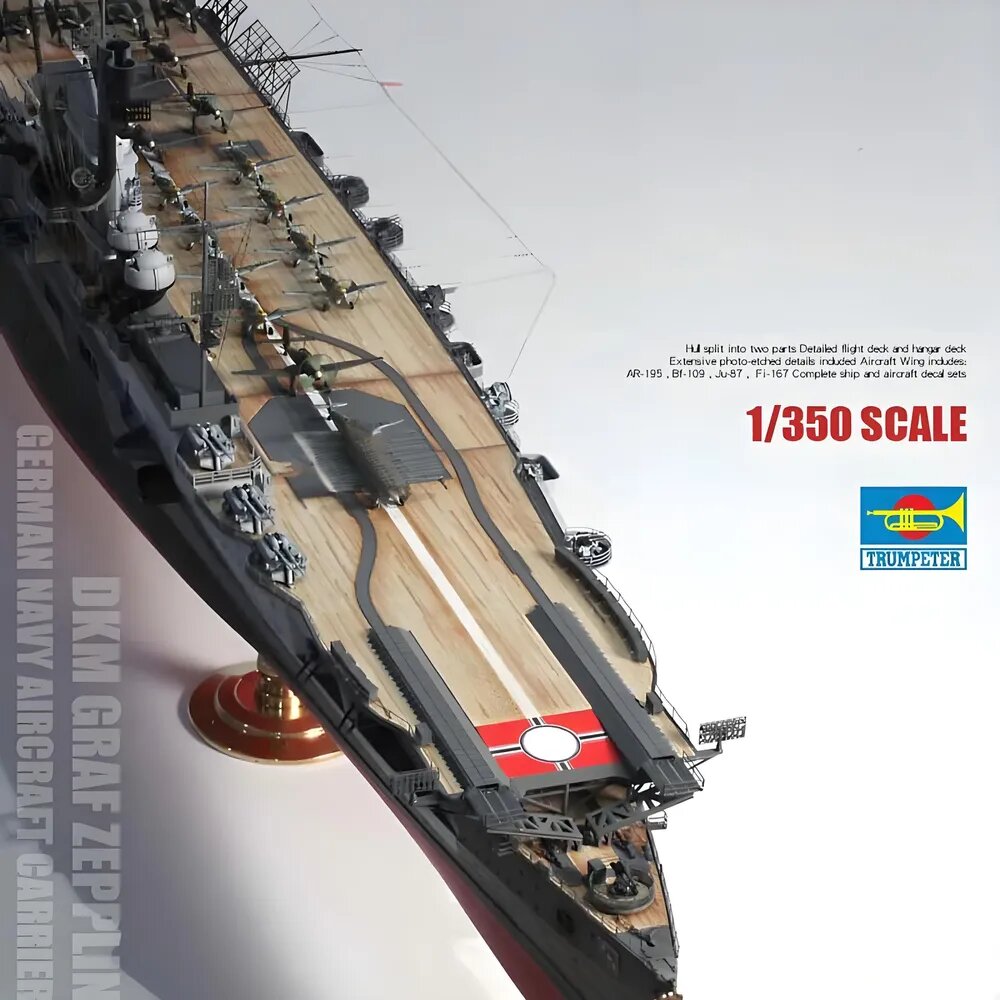 Trumpeter 05627 1/350 Авианосец ВМС Германии Граф Цеппелин Модель корабля