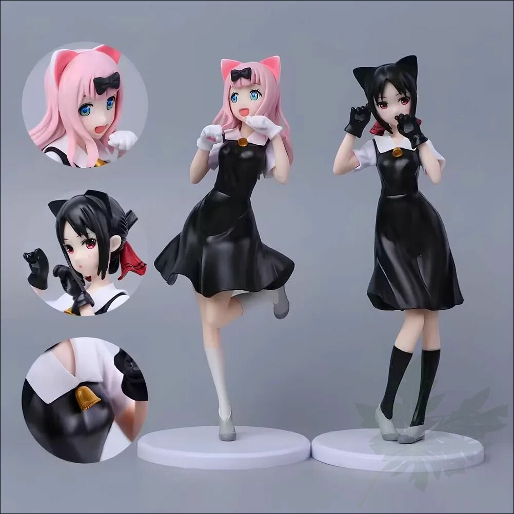 Набор фигурок Госпожа Кагуя: В любви как на войне Тика, Кагуя / Kaguya Shinomiya, Chika Fujiwara (22см, пакет)