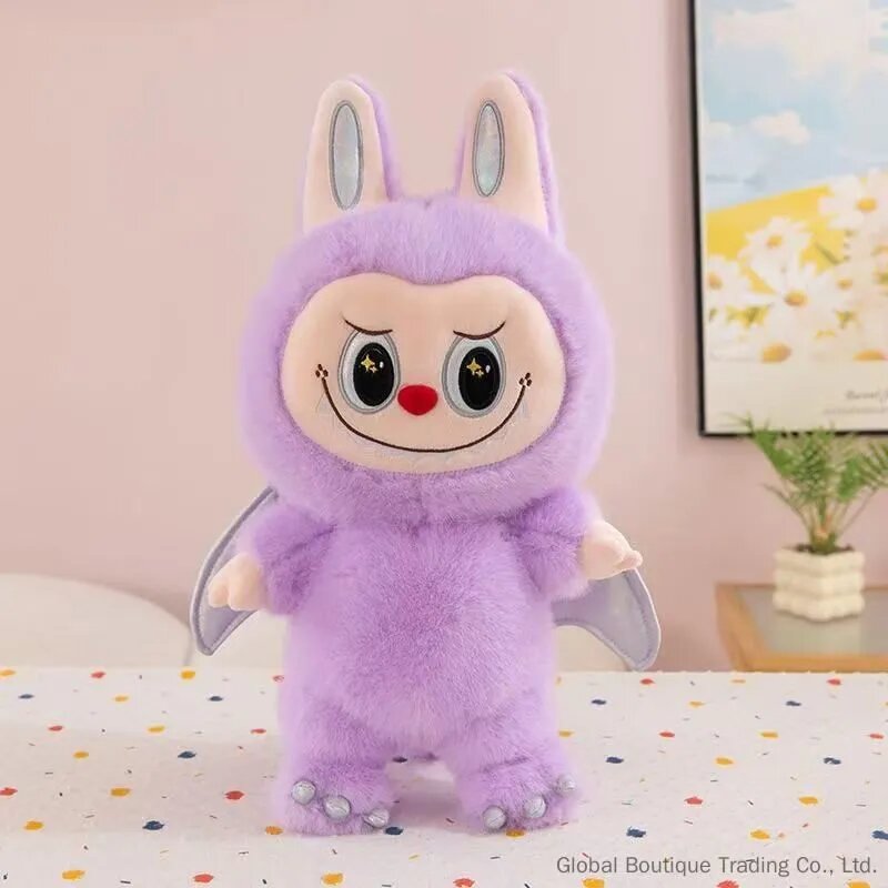 Плюшевая игрушка Labubu Angel 50 см Мягкая игрушка-подушка Кролик Плюш Фиолетовый