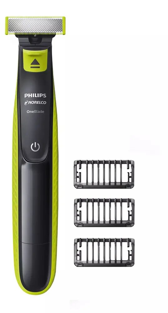 Philips Электробритва Электрический бритвенный станок Philips Norelco QP2520/70 с одной поверхностью лезвия и обрезкой корпуса, маленький Т-образный нож для бритья, светло-зеленый, черный