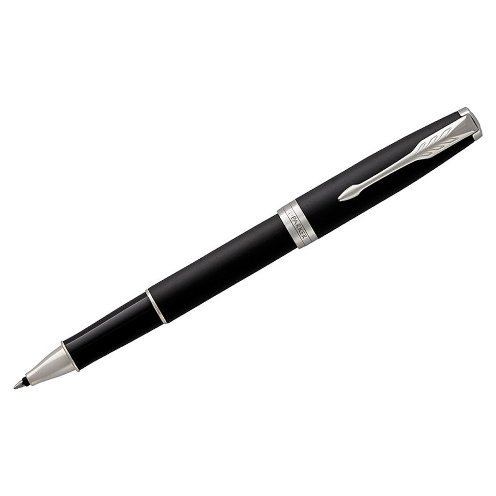 Ручка-роллер Parker "Sonnet Matte Black CT" черная, 0,8мм, подарочная упаковка, 240083
