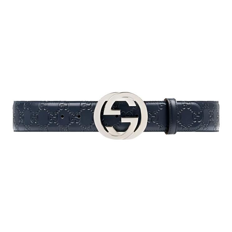GUCCI INTERLOCKING Кожаные ремни Мужской Ширина корпуса 4CM 85