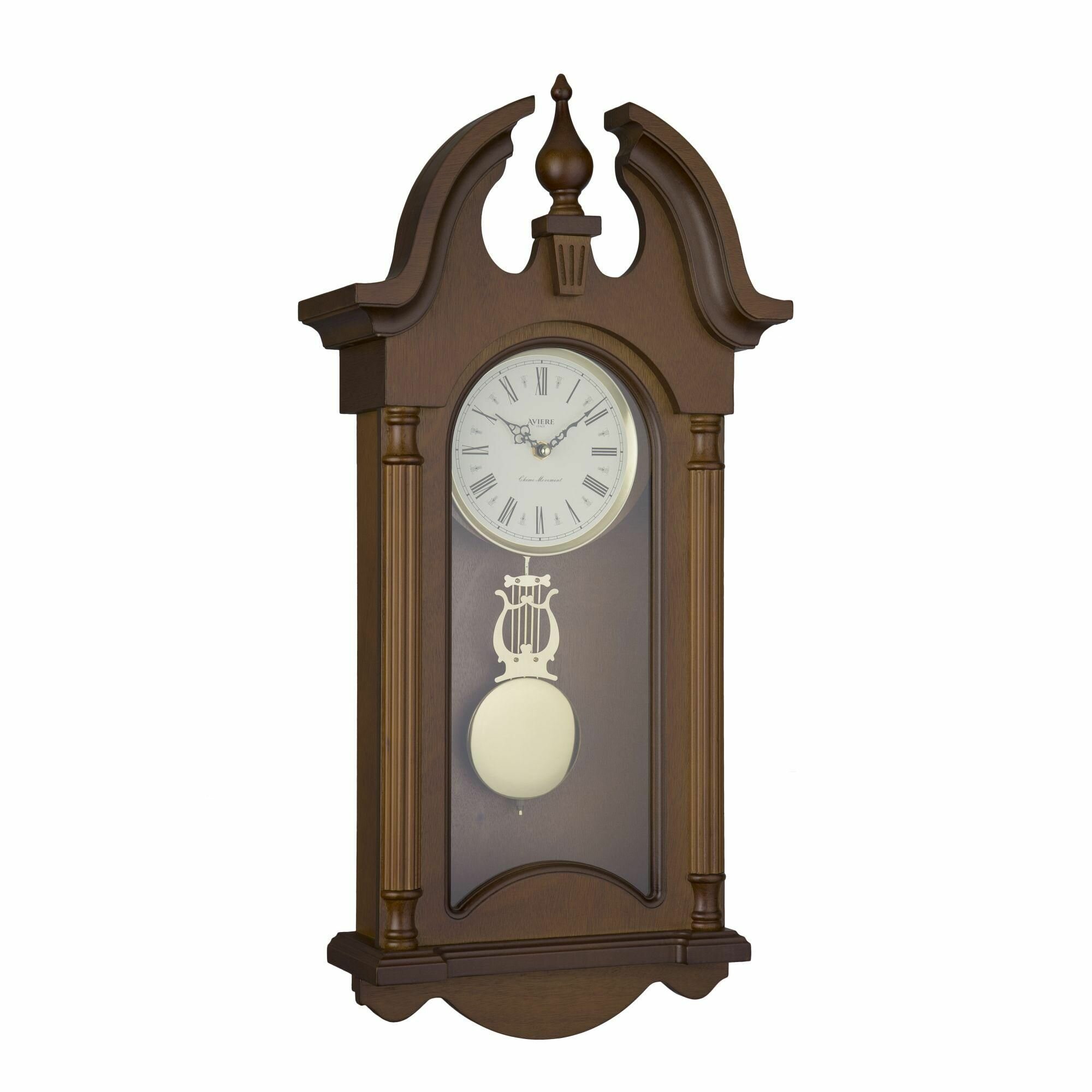 Настенные часы с боем и мелодией интерьерные из дерева для дома, кварцевые, цвет Вишня Av02504