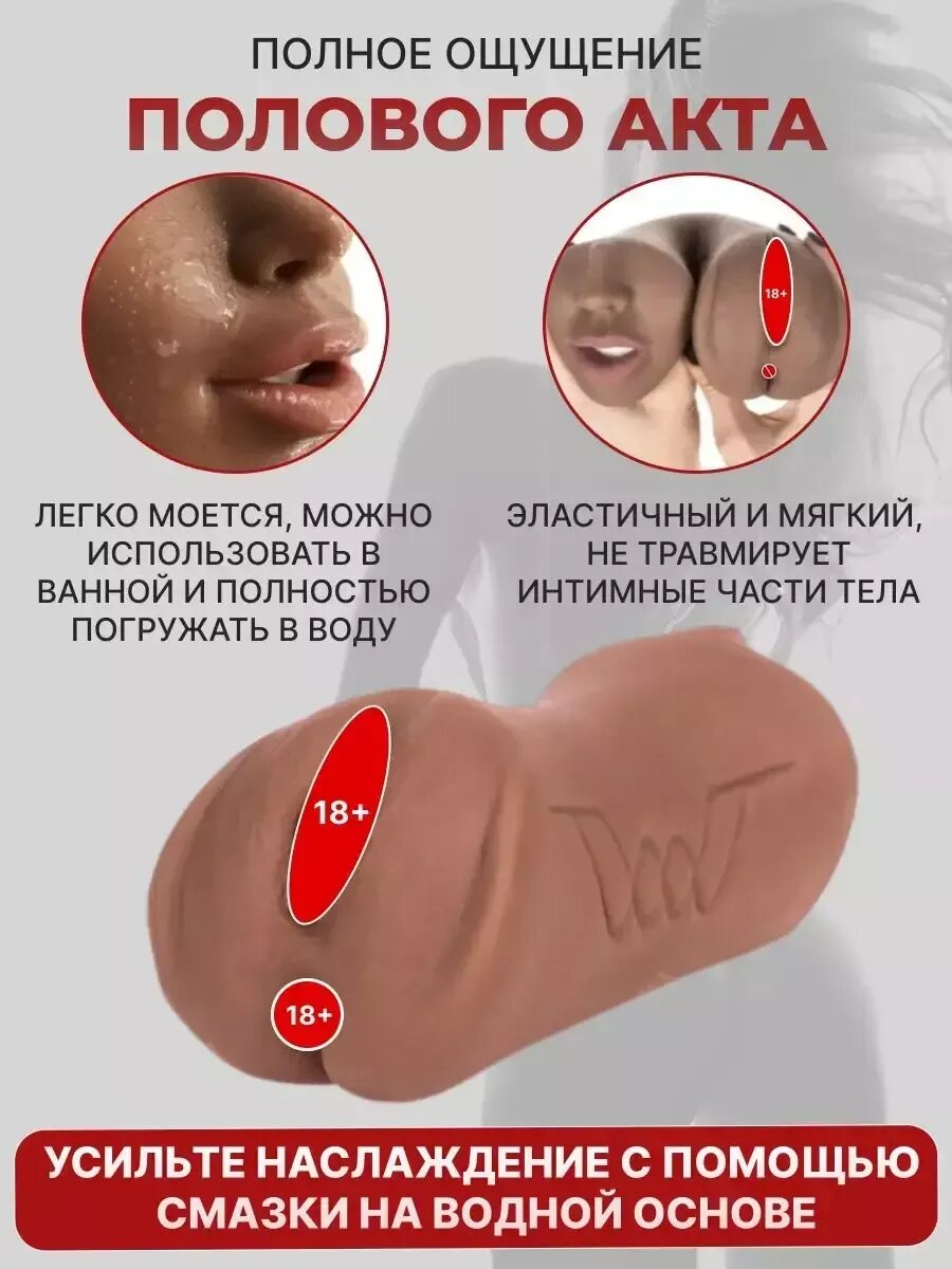Мастурбатор 3в1 реалистичный Вагина ротик 18+