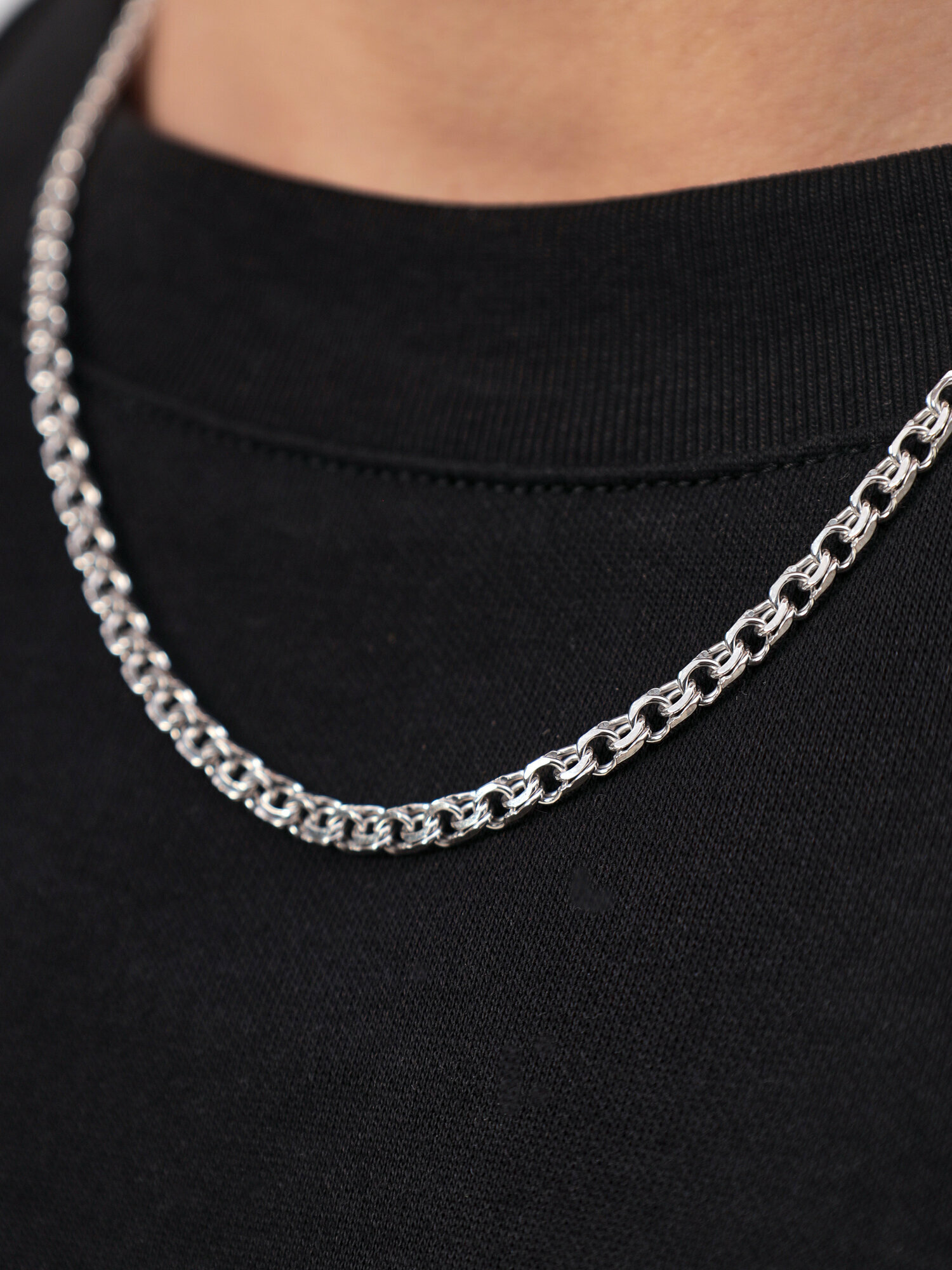 Цепь серебро, 925 проба, родирование