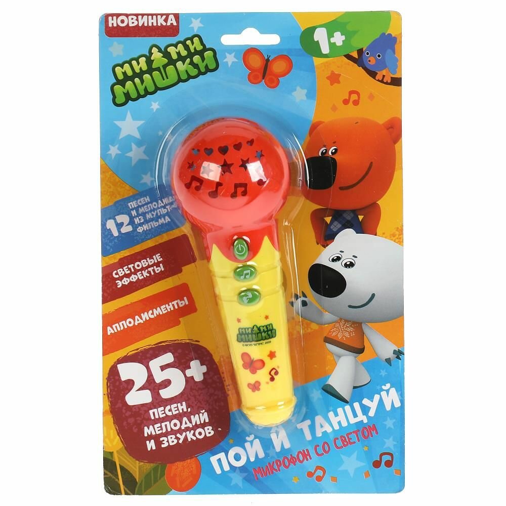 Музыкальный микрофон Ми-ми-мишки , 25+ звуков и песен