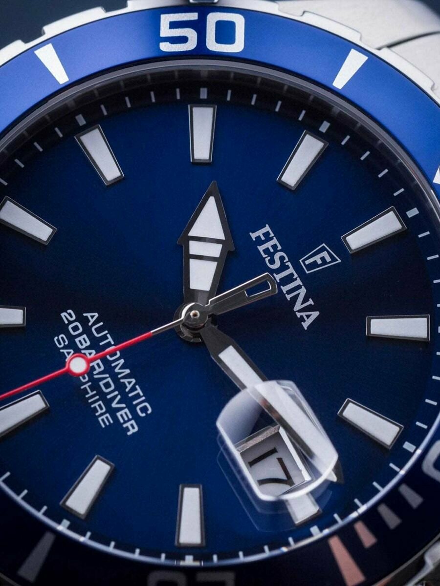 Наручные часы FESTINA, серебристый/синий — фото 1