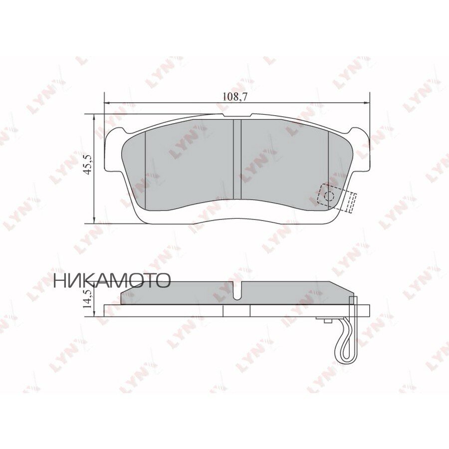 LYNXAUTO BD7552 Колодки тормозные дисковые | перед | DAIHATSU COPEN 06-12 / CUORE 03-12 / SIRION 05-13 / TREVIS 06-12 / YRV 02-09, NISSAN PIXO 09>, SUBARU JUSTY 07-11, SUZUKI IGNIS 00-05, TOYOTA BB 05-16
