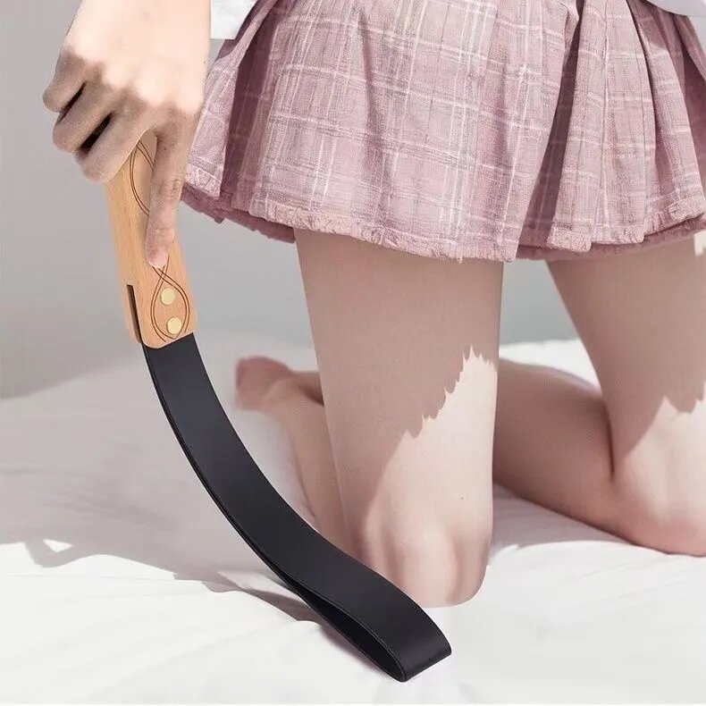 Секс-игра Paddle Whip - Удобный Секс-хлыст С Кожаной Деревянной Ручкой