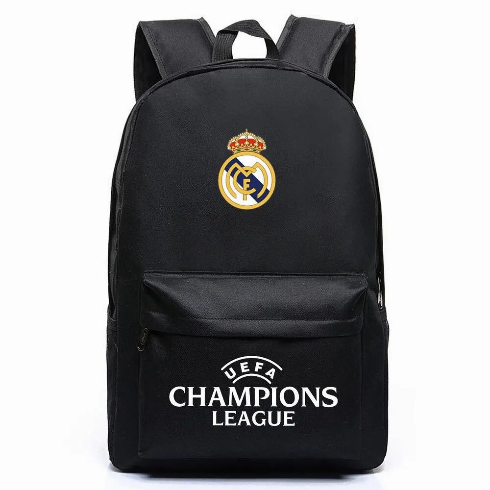 Рюкзак "Реал Мадрид" UEFA Champions League, Черный, из Оксфорда, 45x32x13 см