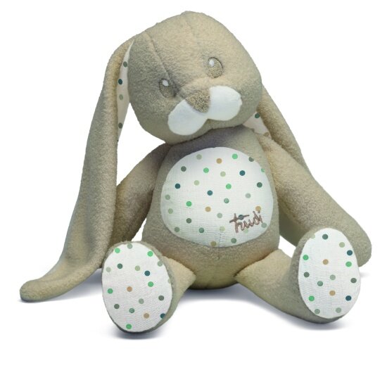Мягкая игрушка Trudi Зайчик бежевый в горошек 30x28x12см