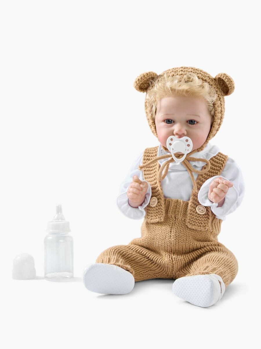 332015, Кукла для девочки Happy Baby Саша, кукла реборн для девочки с одеждой и аксессуарами, 55 см, реалистичная