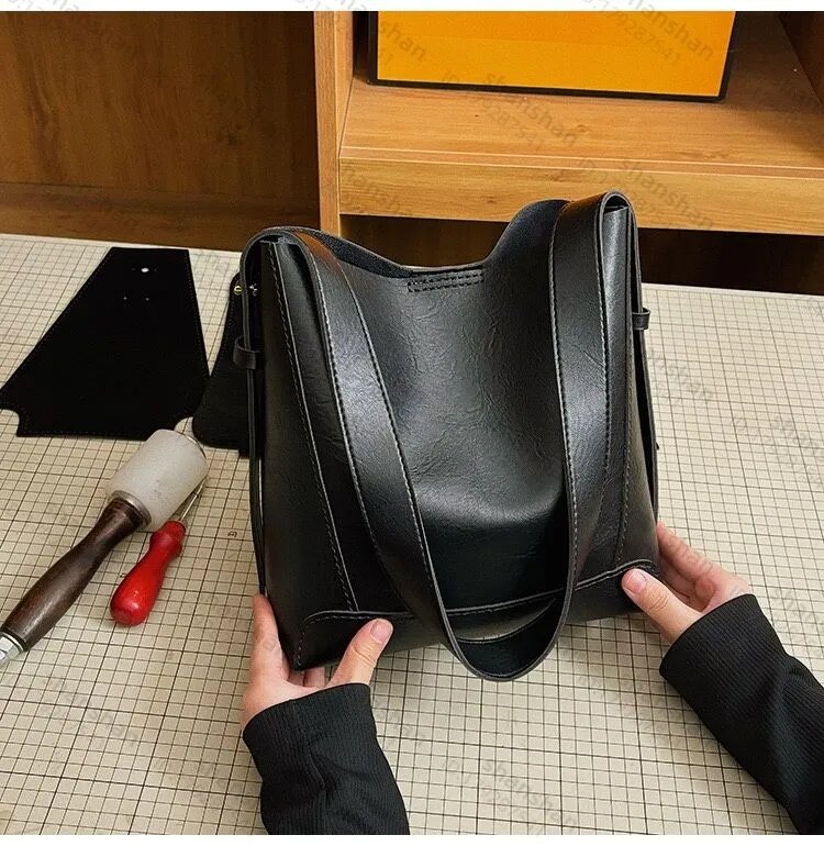 Набор для шитья женской сумки-ведра своими руками, набор для ручного шитья, кожаная сумка через плечо для начинающих.