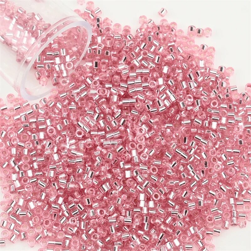 Бусины стеклянные розовые 11/0 PZ3108
