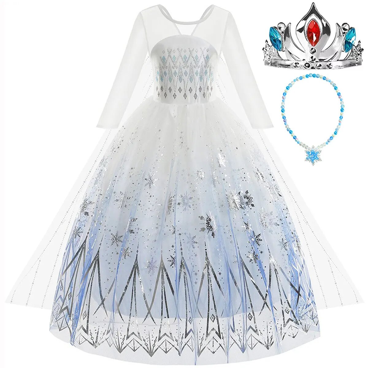 Костюм принцессы Эльзы MESOQ для девочки 5-6T(TAG130), Elsa Suit 02