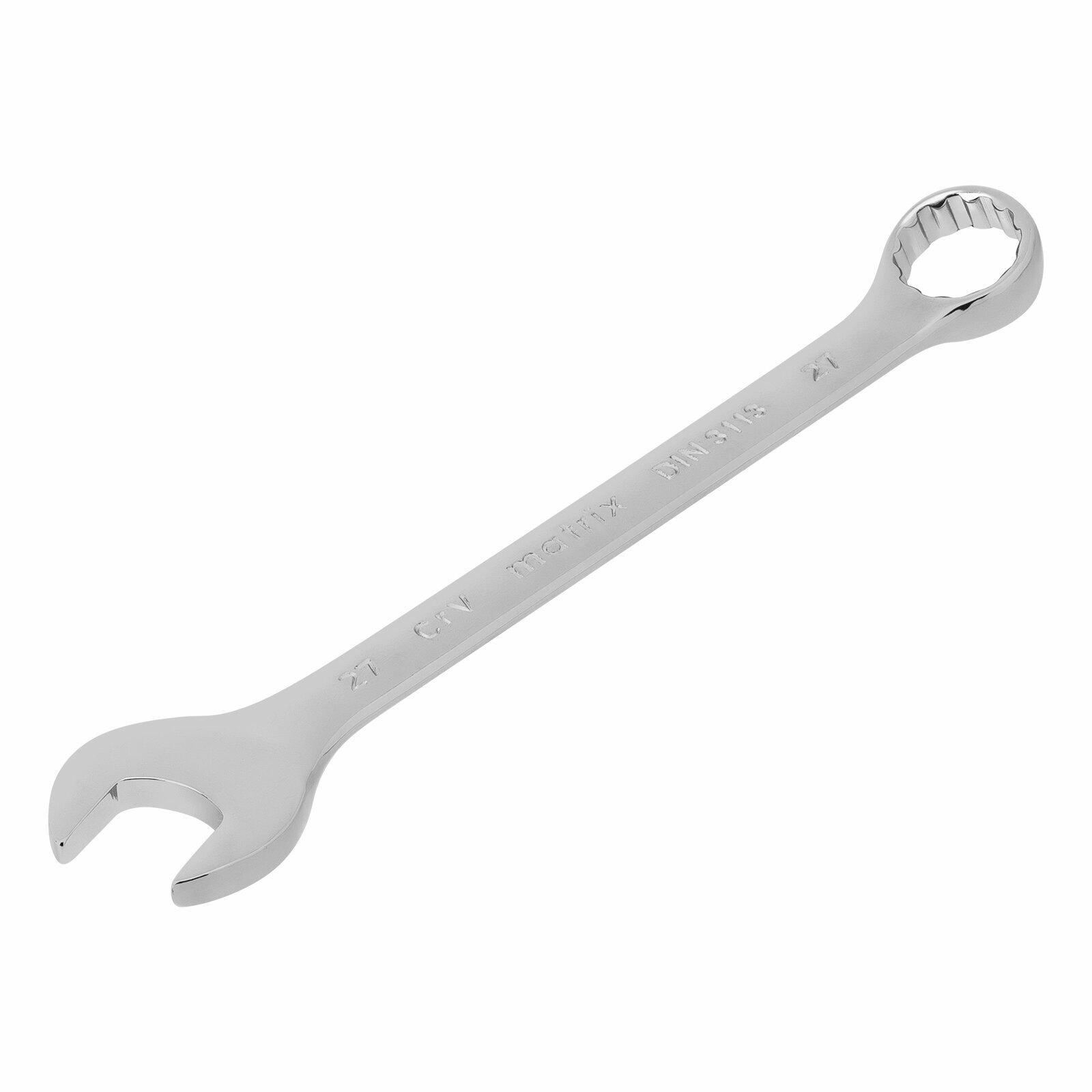 Ключ комбинированный, 27 мм, CrV, полированный хром// Matrix MI15172