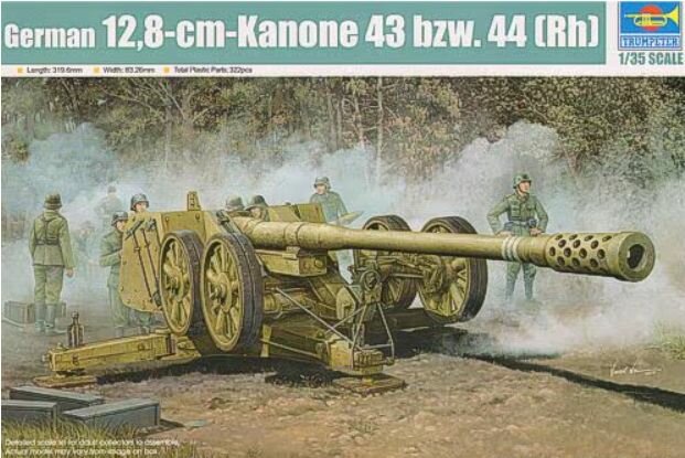 Trumpeter 02312 1/35 Немецкий 128mm Pak44 Модель сборки комплектов военной техники