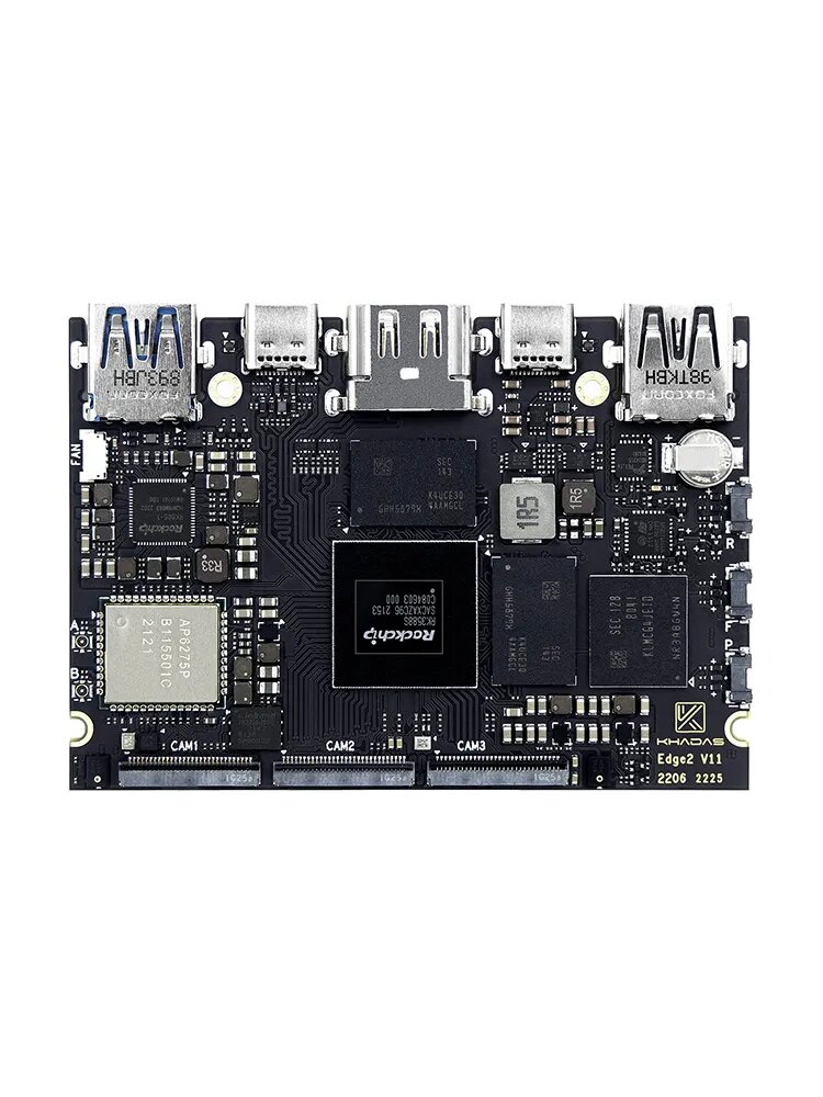 Khadas, Single Board Computer, Khadas Edge2, Rockchip RK3588S2 SoC, 6 TOPS Performance NPU