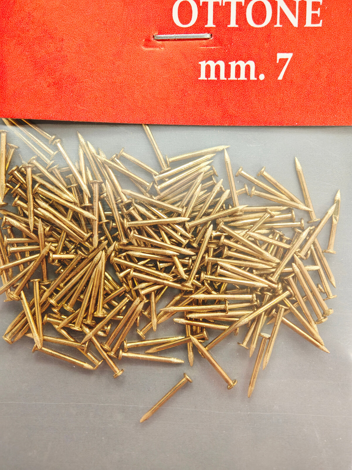 Гвоздь модельный, латунь, 0.7х7 мм, 200 шт, для моделизма, Amati