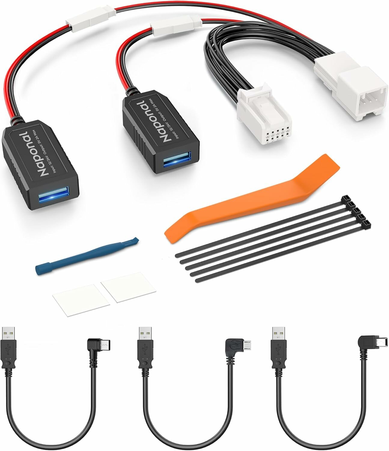 Адаптер питания GPS-видеорегистратора, (10-контактный разъем типа E) Зеркальная камера Радарная зарядная станция Кабель