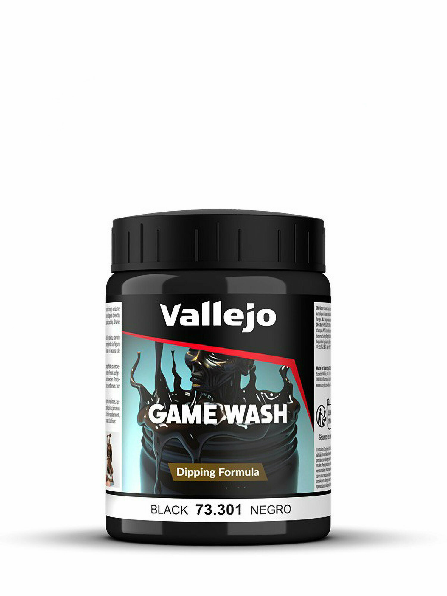 Краска акриловая Vallejo серии Game Color Wash - Negro 73301, проливка, 200 мл