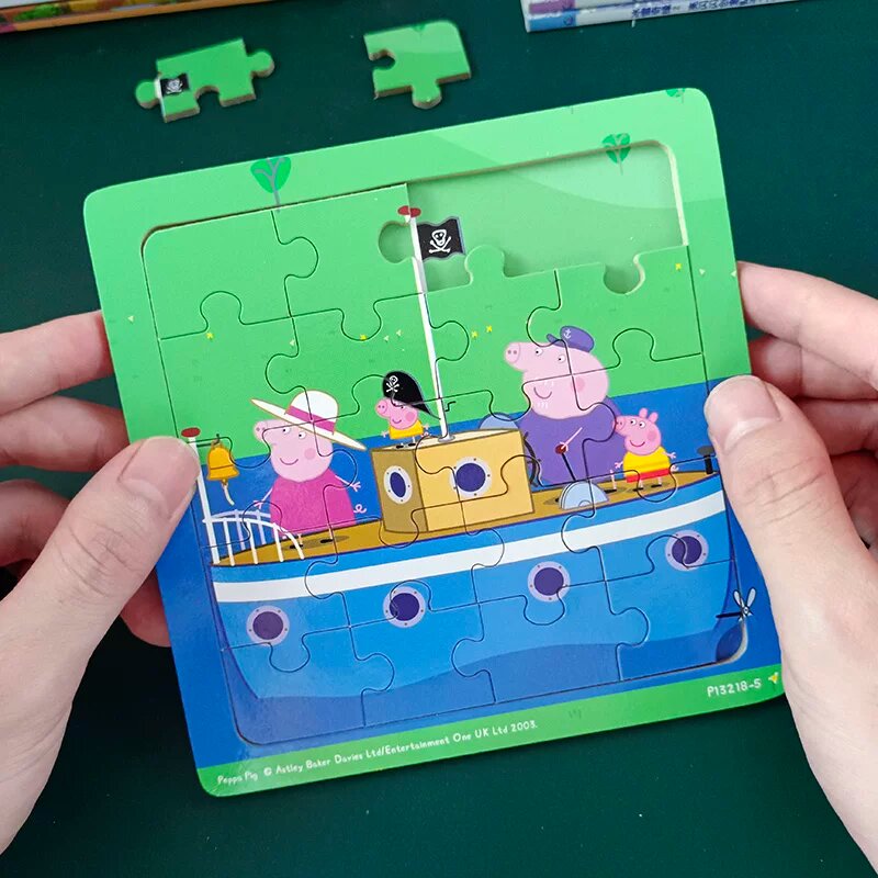 Деревянная головоломка Peppa Pig 20 деталей Версия A Образовательная игрушка для детей