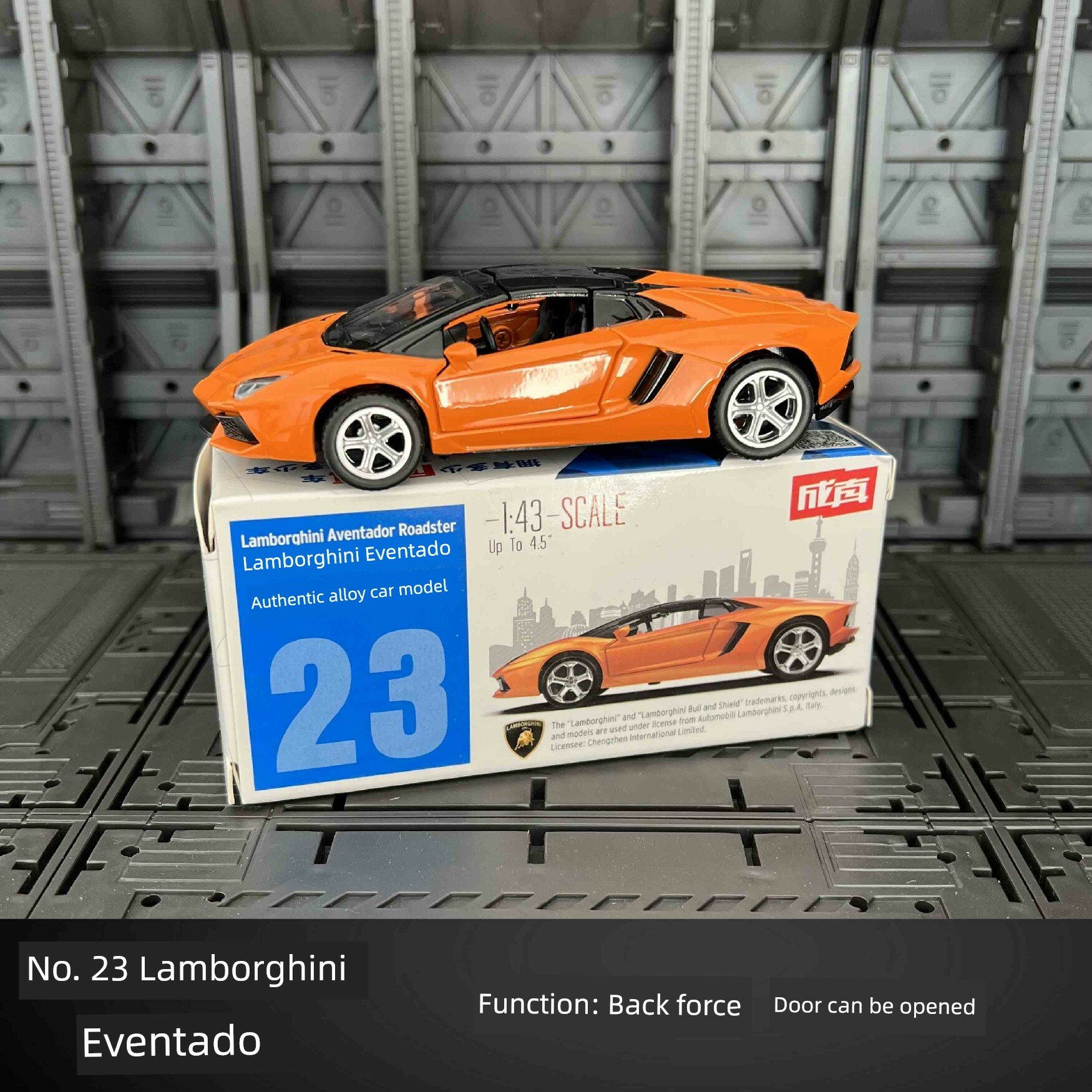 Lamborghini Aventador Оранжевый Сплавная Модель Автомобиля Масштаб 1:64 Карманный Размер с Открывающимися Дверьми