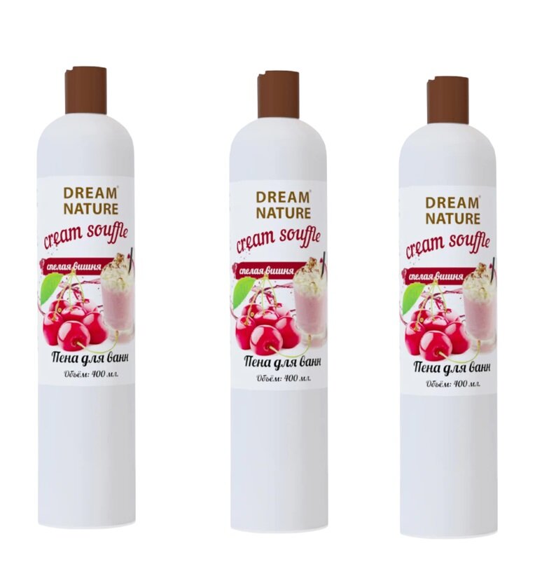 Пена Dream Nature для ванн Спелая вишня, 400мл 3шт